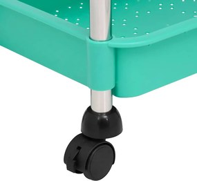 Kuchyňský vozík s 5 patry tyrkysový 42x29x128 cm železo a ABS 336334