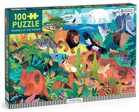 Mudpuppy Zvířata světa Puzzle100 dílků