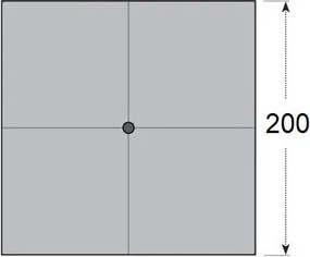 Doppler Gastro Magic Junior zahradní slunečník 200 x 200 cm antracit