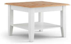 Konferenční stolek malý, borovice, barva bílá - přírodní borovice, kolekce Belluno Elegante