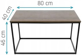 Tutumi Konferenční stolek, šedý, 80x40x46cm
