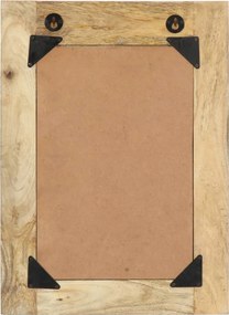 vidaXL Ručně malované zrcadlo 40 x 55 cm masivní mangovníkové dřevo [286156] Barva: Hnědá