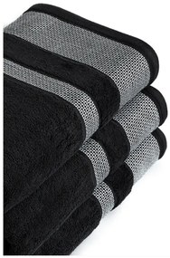 Detexpol Bavlněný ručník Carlo černý 2 rozměry Rozměr: 50x90cm
