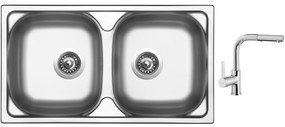 Set Sinks OKIO 780 DUO V leštěný + baterie Sinks ENIGMA S chrom