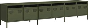 TV skříňka olivová 202 x 39 x 43,5 cm ocel válcovaná za studena 3307153