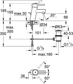 Grohe Concetto - Páková umyvadlová baterie chrom