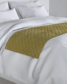 Hotelový přehoz – běhoun Velvet 60x200 cm barva zelená látka lesklé, sametová
