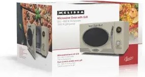 Melissa Mikrovlnná trouba s grilem krémová / 800 W / 23 l / 12 program