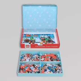 CHRONICLE BOOKS Puzzle LEGO Vánoční vlak / 4x100 dílků / od 7 let