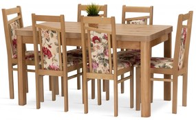 Jídelní sestava LILIA stůl + 6 židlí