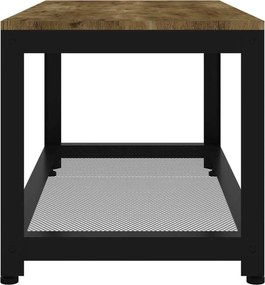 vidaXL Konferenční stolek a černý 90 x 45 x 45 cm MDF a železo [286082] Barva: světle hnědá
