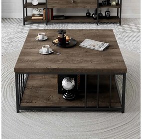 Designový konferenční stolek Natine 90 cm ořech / černý