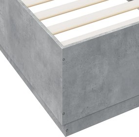 Rám postele betonově šedý 90 x 200 cm kompozitní dřevo 3209726