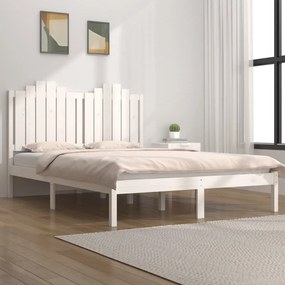 Rám postele bílý masivní borovice 120 x 200 cm,  3103774