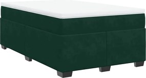 Box spring postel s matrací tmavě zelená 120x190 cm samet 3285272