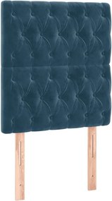 Box spring postel s matrací a LED tmavě modrá 100x200 cm samet 3136291