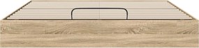 Ottoman postel Sonoma dub 203 x 160 x 25 cm Dřevěný materiál 3409215