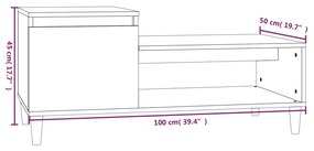 Konferenční stolek kouřový dub 100x50x45 cm kompozitní dřevo - Default Title