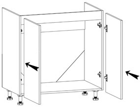 Kuchyňská linka PROVENCE k | 260 cm var. A | SOKL v CENĚ | borovice andersen