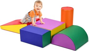 Costway 5dílné pěnové stavebnice pro batolata, obří stavebnice, měkké