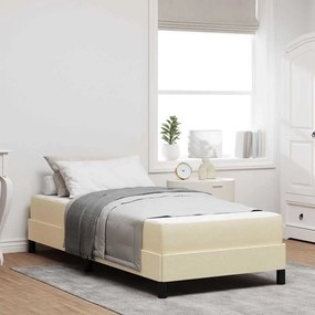 Postel s boxspringem Krémová 90 x 190 cm textil 3398456