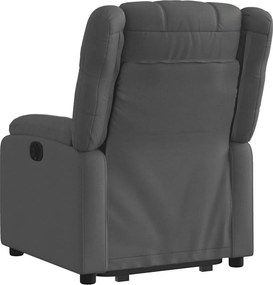 Zvedací polohovací křeslo tmavě šedé textil 3205203