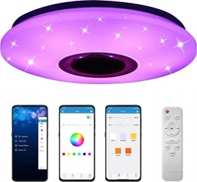 Stropní Svítidlo Rgb S Bluetooth Led Reproduktorem 60 W S Dálkovým Ovládáním, Aplikace App