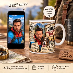 Hrnek pro muže z vlastní fotografie – Originál od roku XXXX – dárek k narozeninám