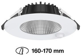 SLC Shift LED downlight Ø 18cm bílá se senzorem