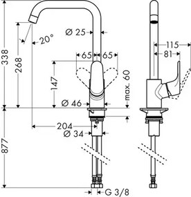 Hansgrohe Focus M41 - Dřezová baterie chrom