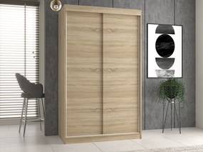 Šatní skříň IGA 120 dub sonoma s ozdobnou lištou