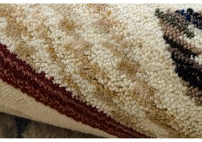Vlněný kusový koberec Zinak béžový 80x140cm