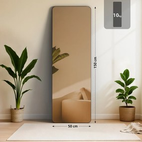 Zrcadlo Gurnee 150x50 cm – černá-matt