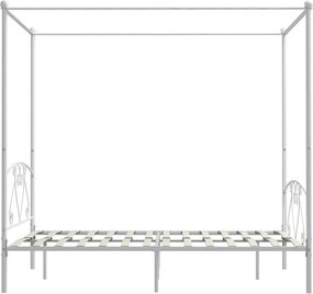 Rám postele s nebesy bílý kovový 160 x 200 cm 284430