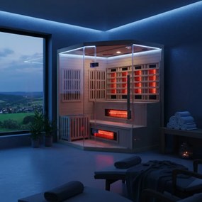 BPS-koupelny Kombinovaná sauna 2v1  - Infrasauna + finská sauna 150x150, 4-5 osob