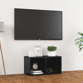 TV stolek šedý vysoký lesk 72 x 35 x 36,5 cm kompozitní dřevo