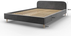 Čalouněná postel LOFT + rošt, 140x200, itaka 39