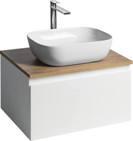 Aqualine Aqualine, ALTAIR skříňka s deskou 62,5 cm, bílá/dub emporio, AI267-02