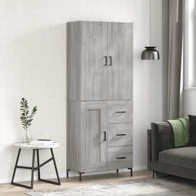 vidaXL Skříň highboard 69,5 x 34 x 180 cm kompozitní dřevo [3196011] Barva: šedá sonoma