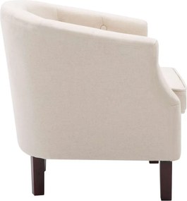Křeslo béžové textil 247002