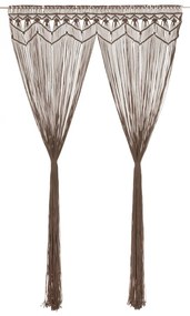 Macramé závěs taupe 140 x 240 cm bavlna 323982