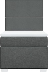 Box spring postel s matrací tmavě šedá 90x200 cm textil 3290365