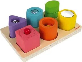JANOD Vkládací puzzle Tvary a zvuky / dřevěné / od 2 let