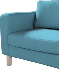 Potah na křeslo IKEA Karlstad, krátký barva modrá látka pletený vzor