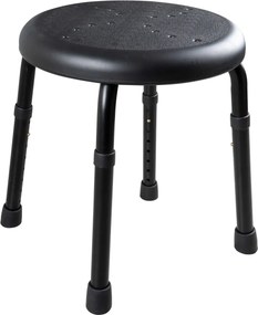 A170110 Stolička s nastavitelnou výškou, sedák matný černý děrovaný, nosnost 150 KG