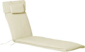 Outsunny potah na zahradní lehátko polštář polyester bavlněné vlákno krémová bílá 198x53x5cm | Aosom