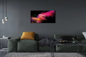 Obrazy na plátně růžová fraktály 140x70 cm