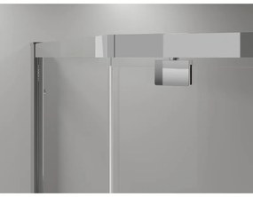 Mexen Exo, pětiúhelníkový sprchový kout s výklopnými dveřmi 80 x 80 cm, 6mm čiré sklo, chromový profil, 812-080-080-01-00