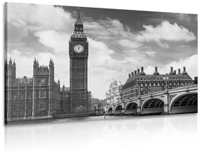 Obraz Big Ben v Londýně v černobílém provedení Varianta: 150x50