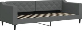 Válenda s přistýlkou a zásuvkami tmavě šedá 80 x 200 cm textil 3197458